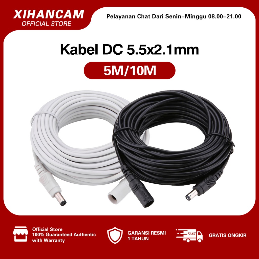 Jual XIHANCAM Kabel DC 12V Kabel Power CCTV 5 10 Meter Koneksi Kabel ...