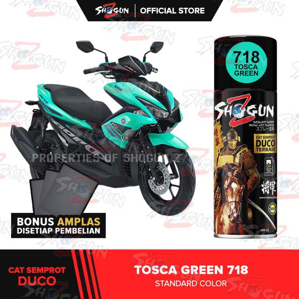 Jual Cat Semprot Motor Shogun Z Paint Tosca Green 718 - Warna Hijau ...