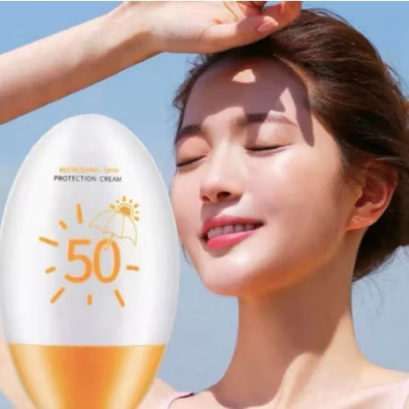 Jual SunBlock SPF 50 Sun Screen Wajah Tahan PA+++ 12 Jam Egg Sunblock ...