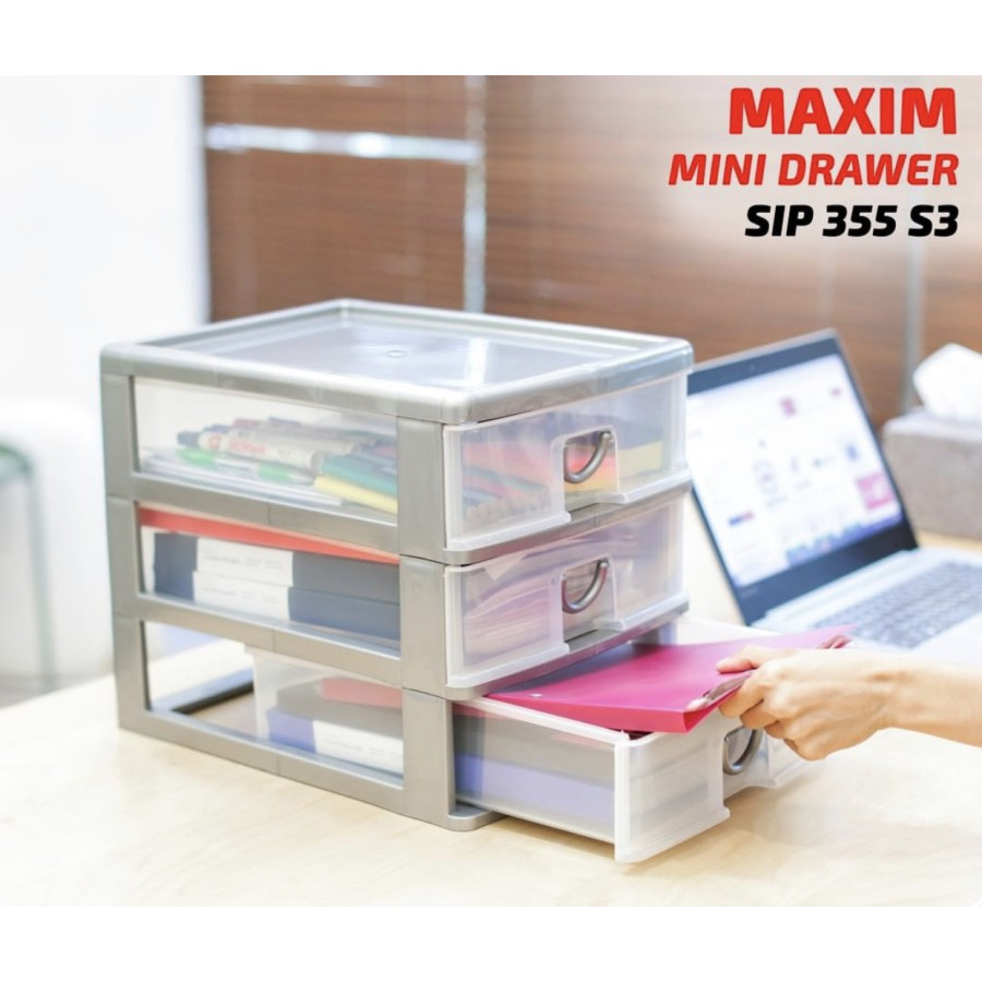 Jual LACI MINI CONTAINER SUSUN 3 SHINPO 355 S3 Abu Plastik / TEMPAT ...