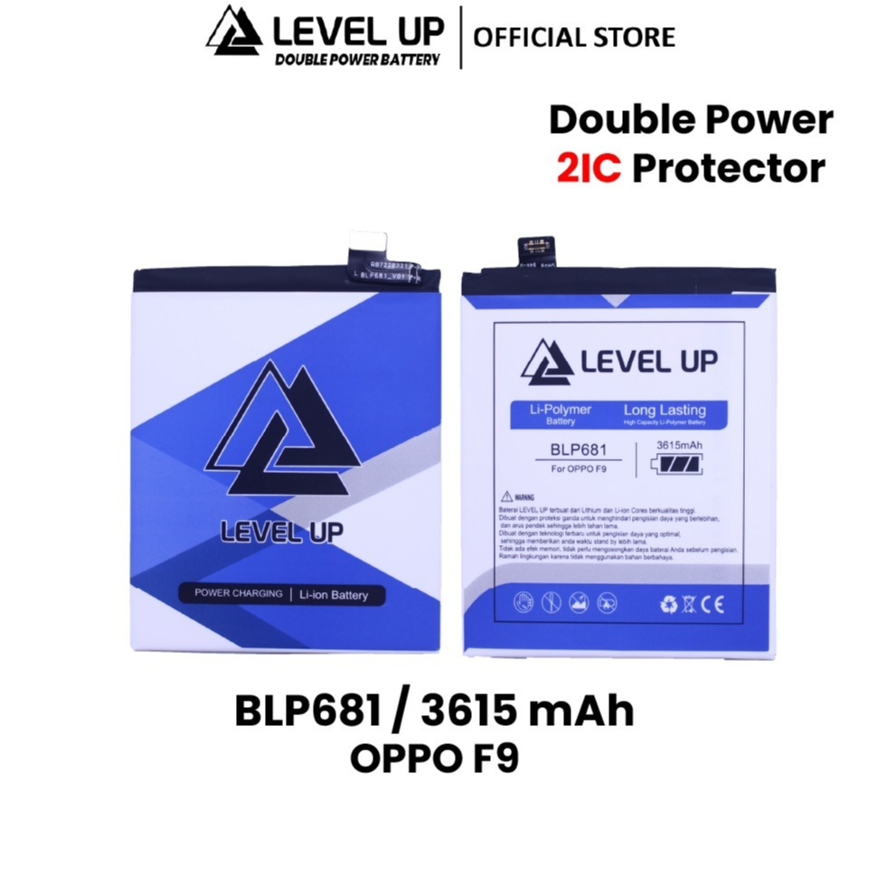 Jual LEVEL UP Baterai Oppo F9 - F9 Pro - R17 BLP681 Double Power ...