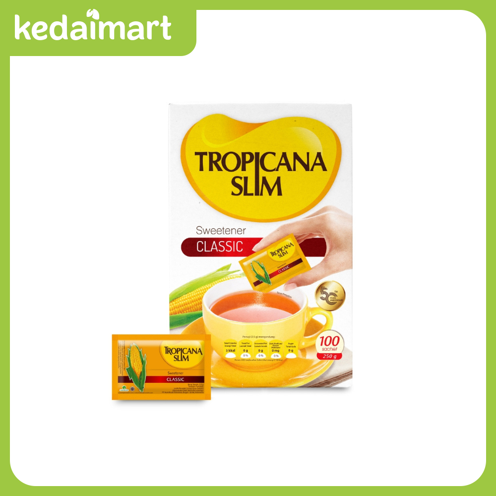 Jual Tropicana Slim Sweetener Classic Isi 100 Pcs x 2,5 Gram - Gula Diet | Shopee Indonesia