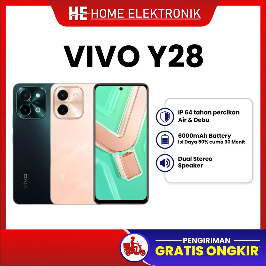 Jual Vivo Y28 6+128GB [+6GB Extended RAM] Original Garansi Resmi ...