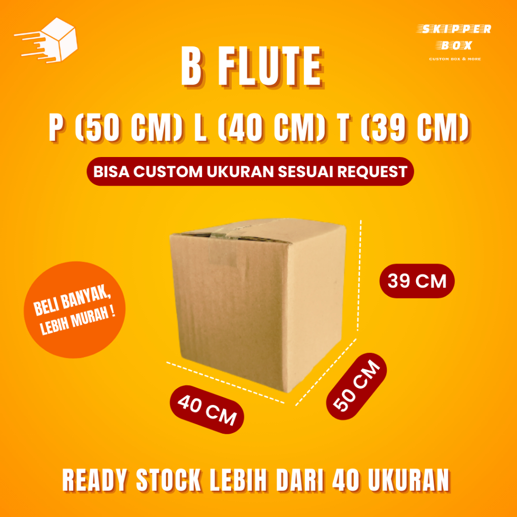 Jual P 50 x L 40 x T 39 CM KARDUS BOX POLOS KARTON PACKING JUMBO ...