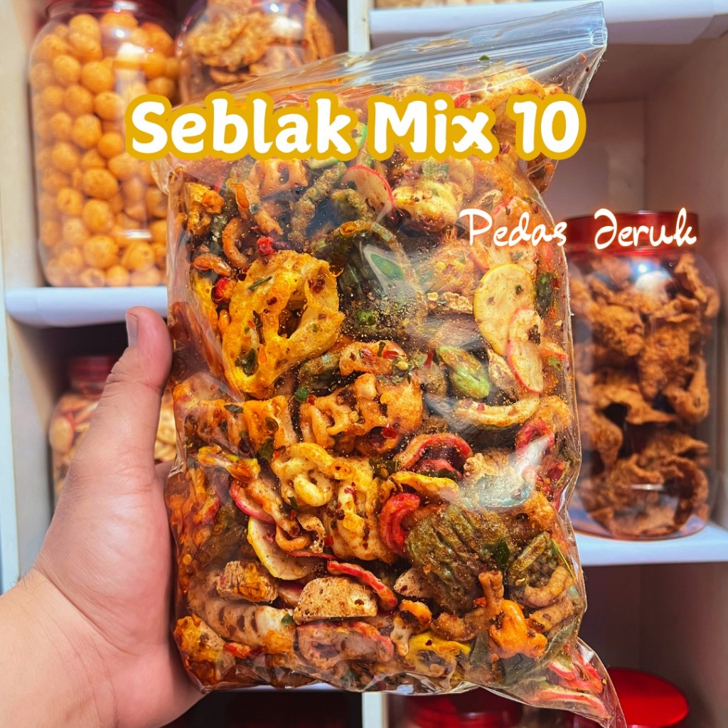 Jual SEBLAK KRUPUK MIX KRUPUK SEBLAK CAMPUR PEDAS DAUN JERUK ISIAN ...