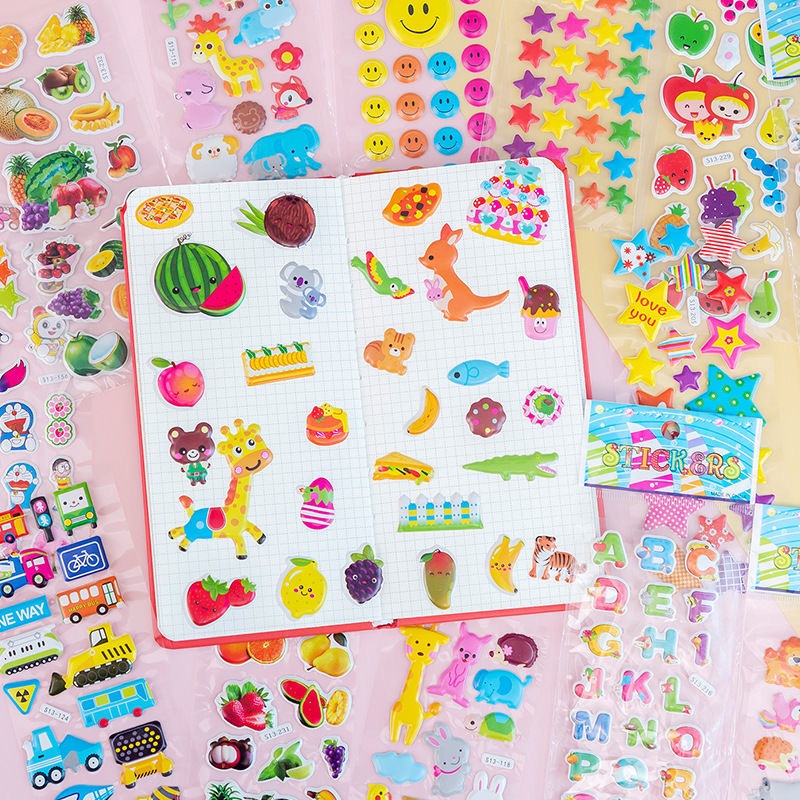 Jual Stiker Mainan Anak Perempuan / Sticker Natal/ Sticker Timbul ...