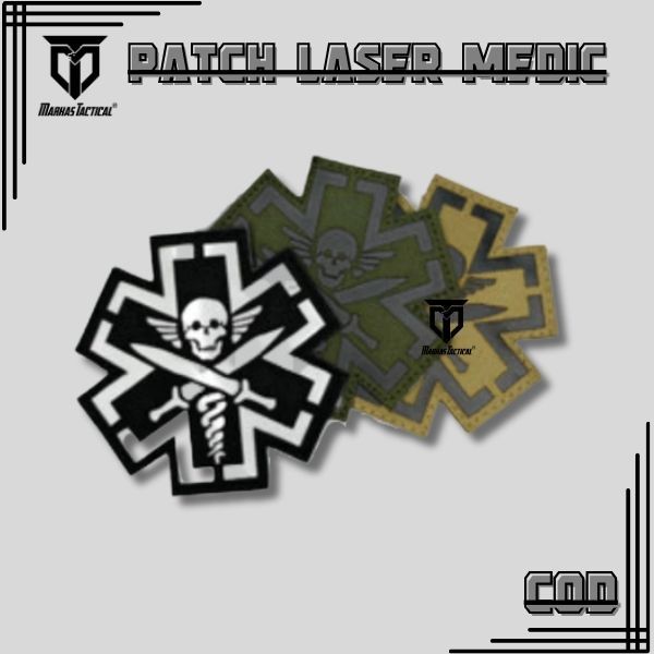 Jual Patch Laser Medic Patch Combat Medic Laser Cutting Include Velcro ...