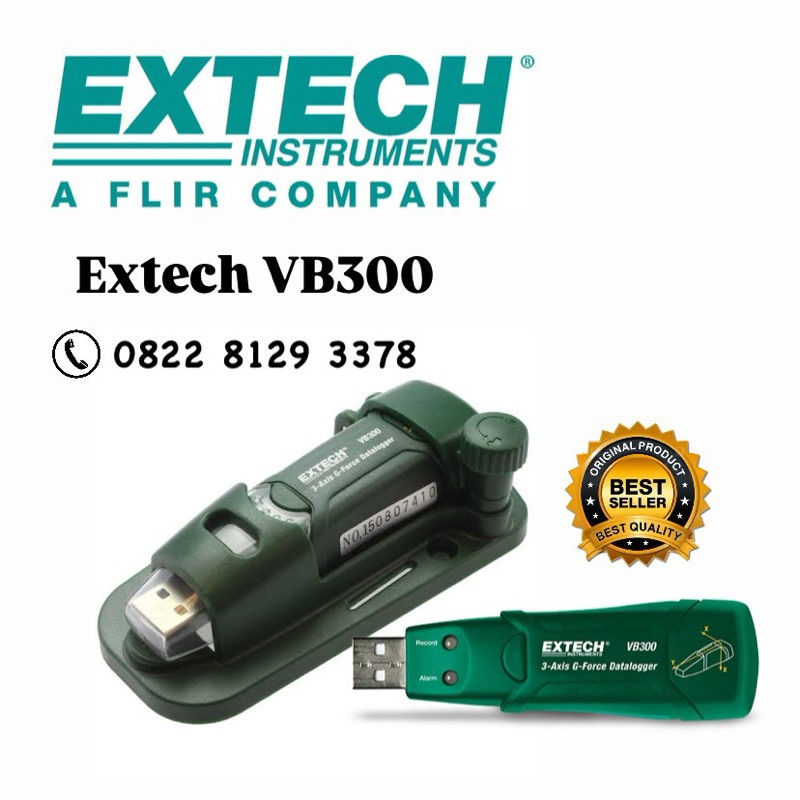 Jual Extech VB300 Vibration Meter 3-Axis G-Force USB Datalogger ...