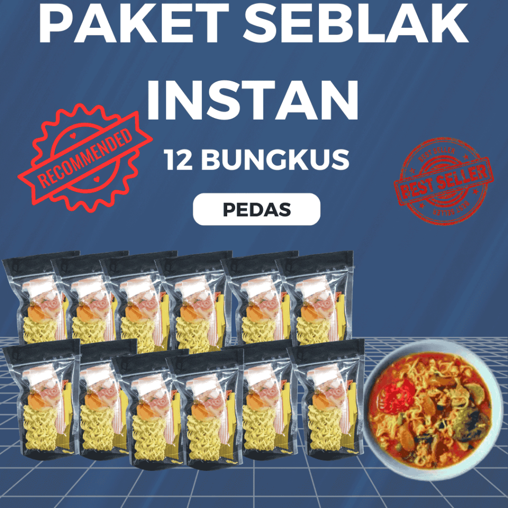 Jual paket 12 bungkus seblak siap saji seblak instan seblak viral ...