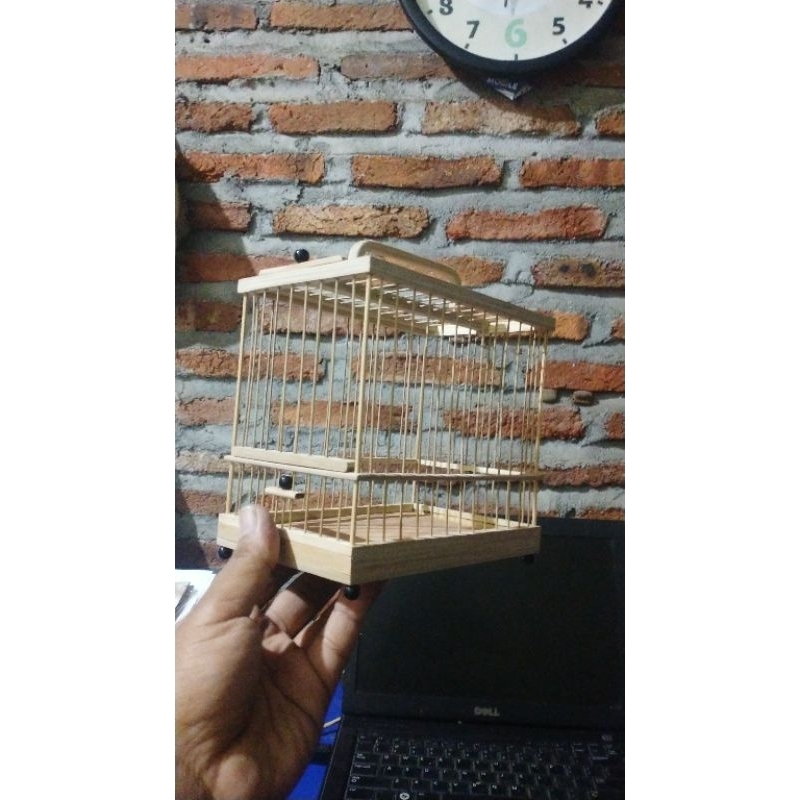 Jual Sangkar bambu mini 12 x 17 CM / Sangkar Burung Kecil 12 x 17 CM ...