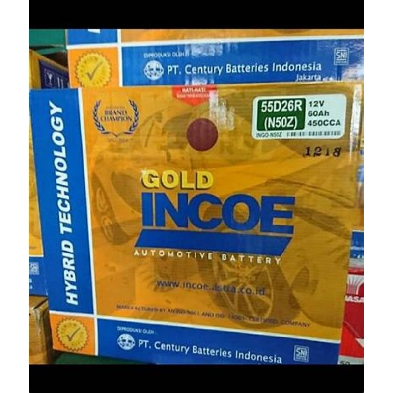 Jual Aki basah INCOE GOLD N50Z 55D26R 60 AMPER KIJANG BENSIN ISUZU PANTHER | Shopee Indonesia