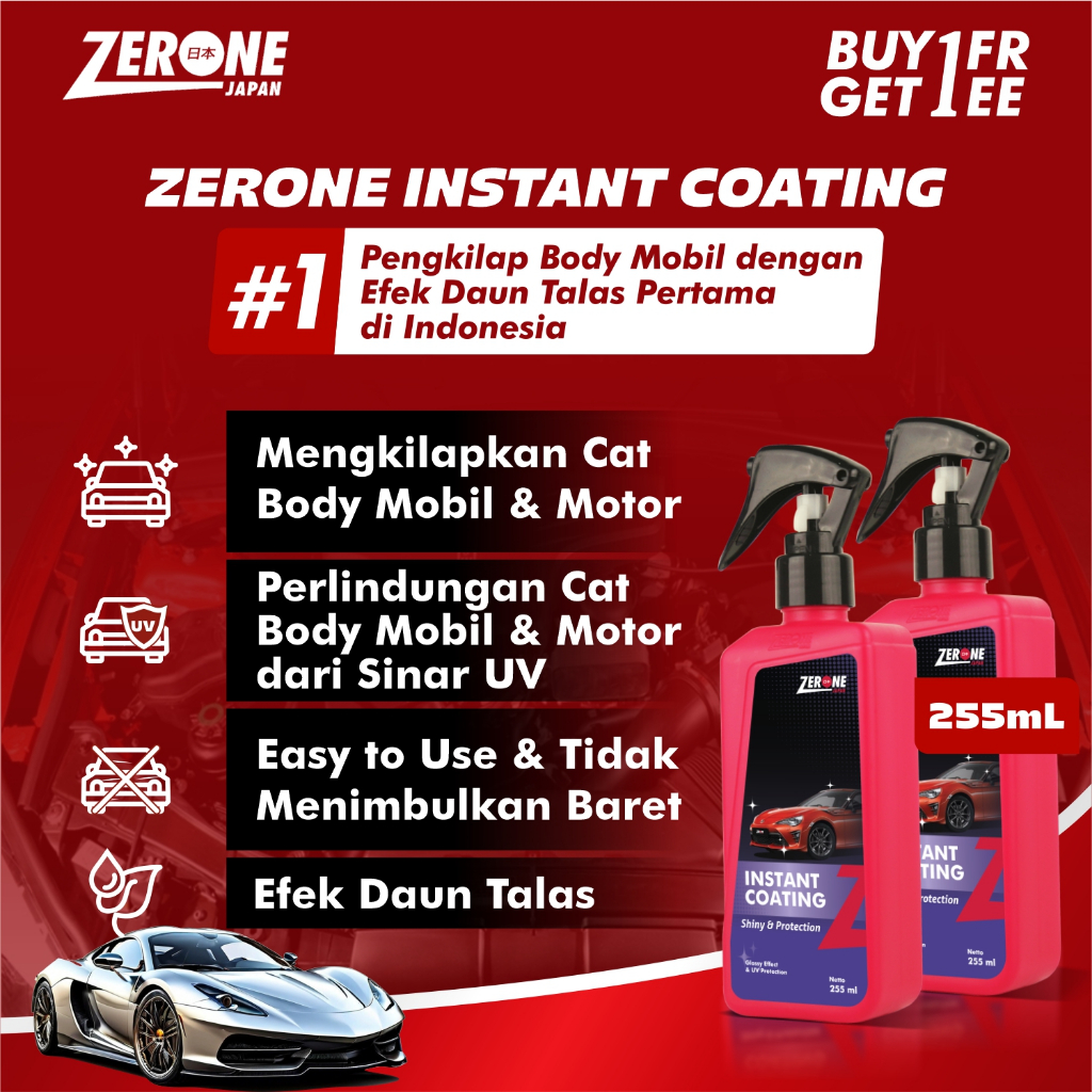 Jual Zerone Instan Coating Penghialng Jamur Body Pelindung Cat Motor ...