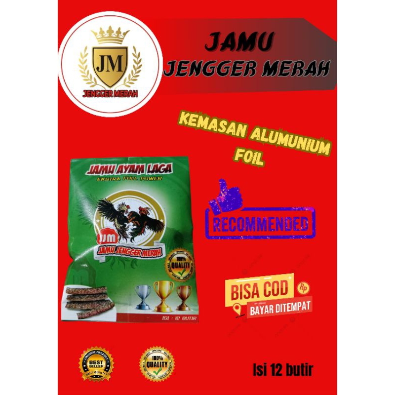Jual JAMU JENGGER MERAH ISI 12 BUTIR, KEMASAN ALUMUNIUM FOIL | Shopee ...