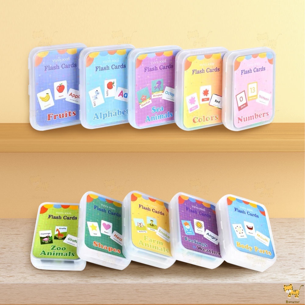 Jual KIDS FLASHCARD free box dengan ring/ flash card ring/ kartu ...