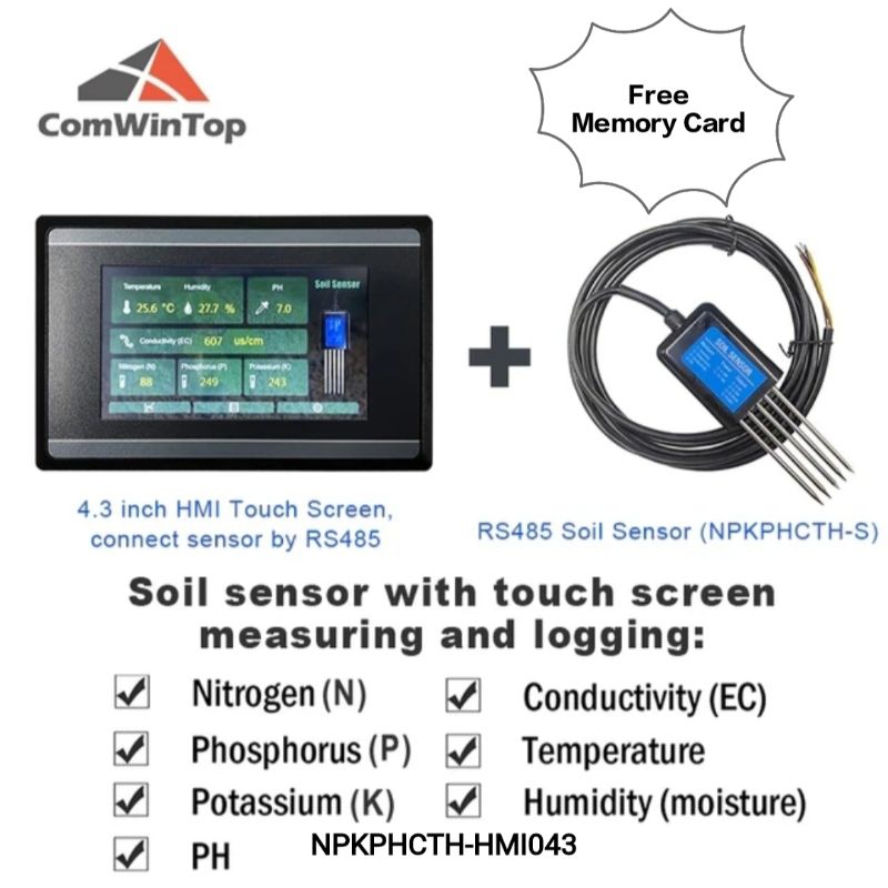 Jual Soil Sensor 5 Pin Probe RS485 NPKPHECTH (7 in 1) Lengkap dengan ...