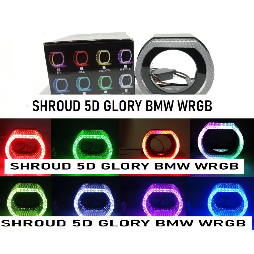Jual SHROUD 5D GLORY BMW WRGB MATRIX SHROUD BMW RGB 2.5 inchi / 3 inchi ...