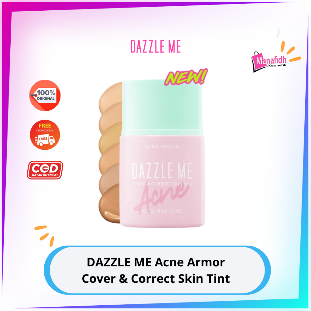 Jual DAZZLE ME Acne Armor Cover & Correct Skin Tint 25ml for Acne Prone ...