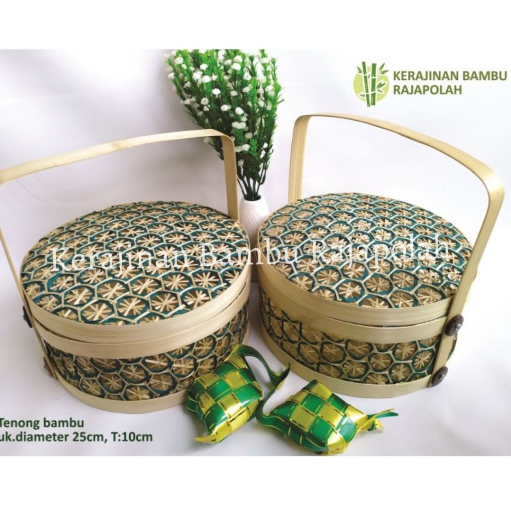 Jual Tenong bambu special lebaran/Rantang Bambu Trumtum/Keranjang Bambu ...