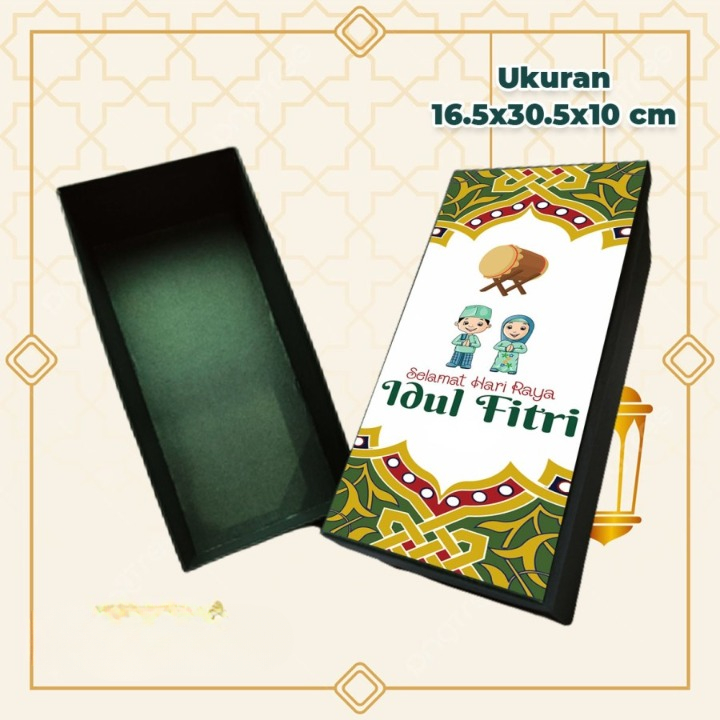 Jual Hard Box Parcel Kue Kering Motif Lebaran Kotak Kue Hampers Idul ...