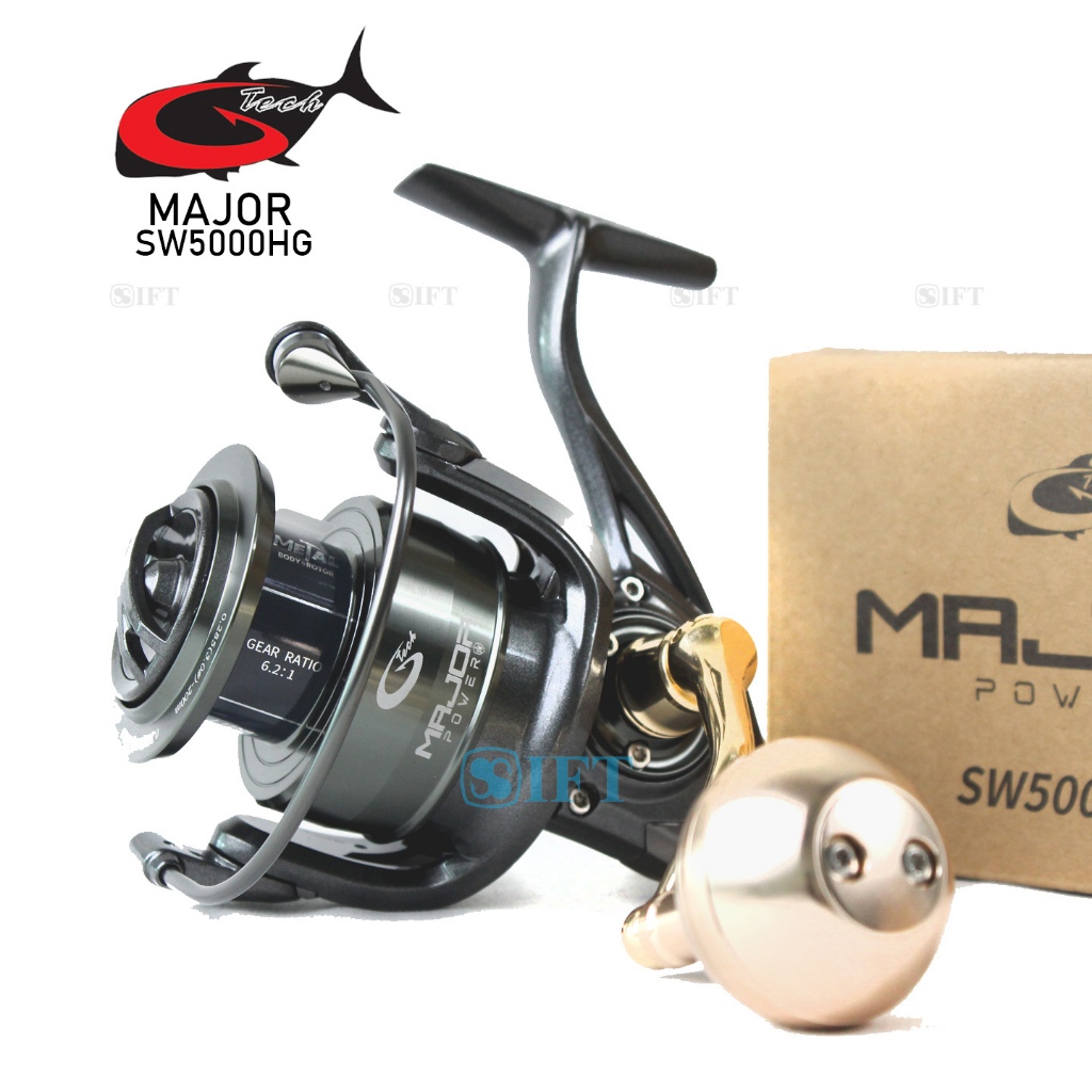 Jual Reel G-TECH MAJOR POWER SW 1000 -- 5000 HG PG | Power Handle SaltWater | Metal Body Kolam ...
