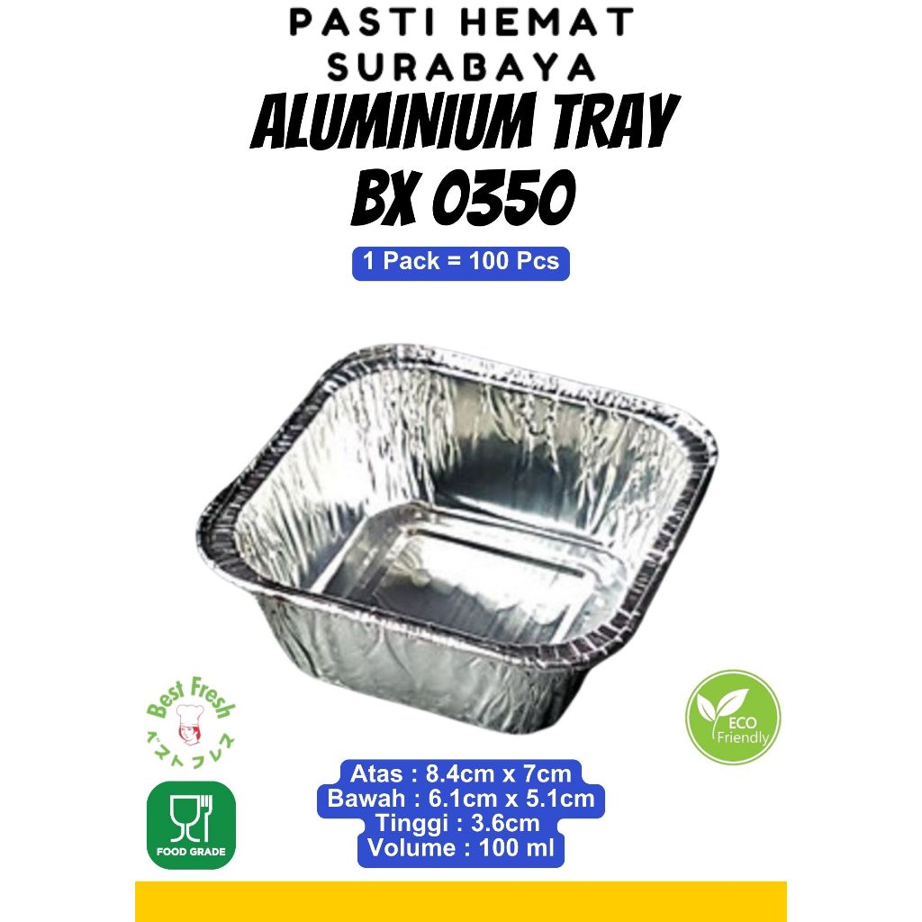 Jual ALUMINIUM FOIL CUP I ALUMINIUM FOIL TRAY I AlumInium foil + Tutup I KOTAK ALUMINIUM I BX ...