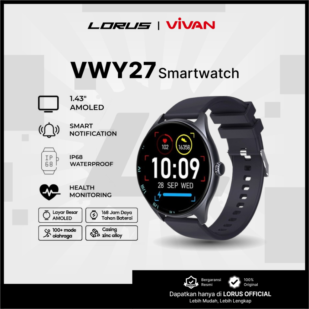 Jual Smartwatch Vivan VWF27 | Amoled Screen Professional Health ...