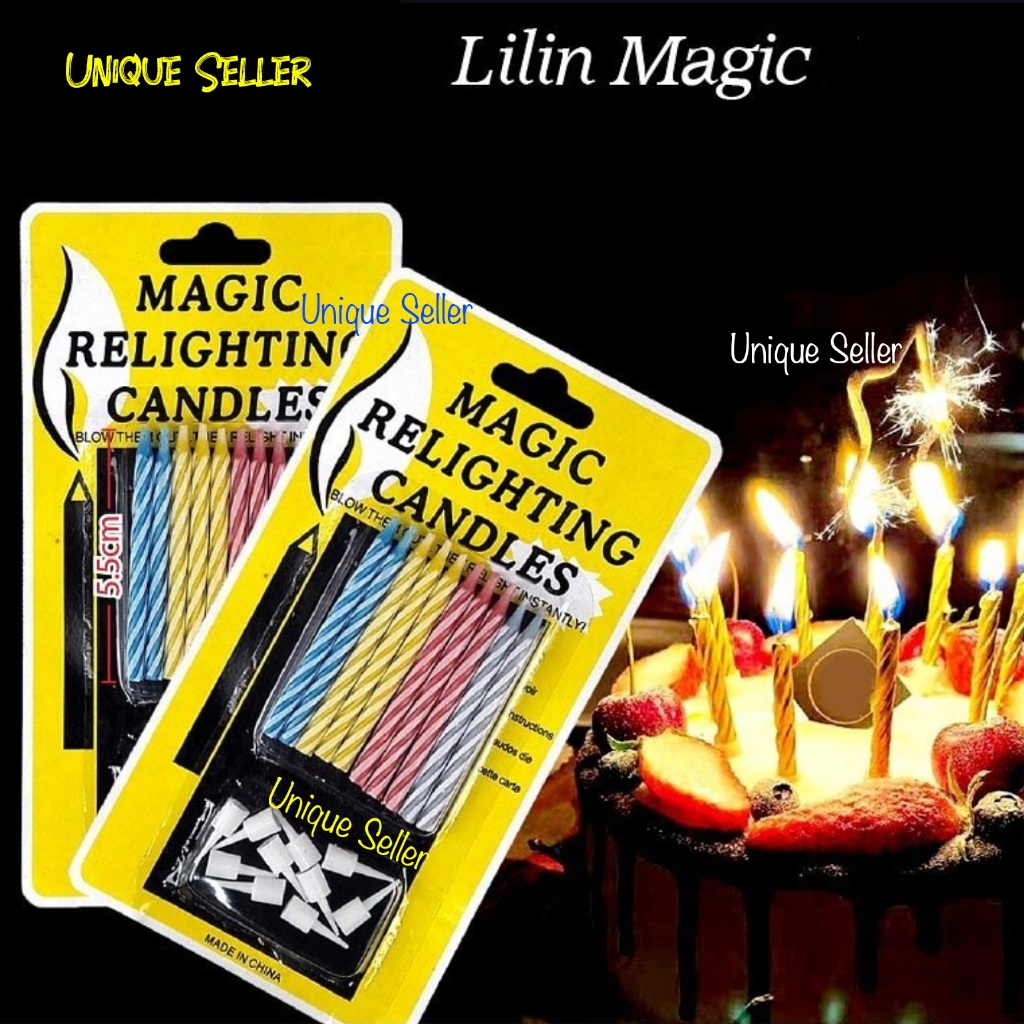 Jual [Isi10] Lilin Magic Ulir Warna Warni / Lilin Ulang Tahun Ultah ...