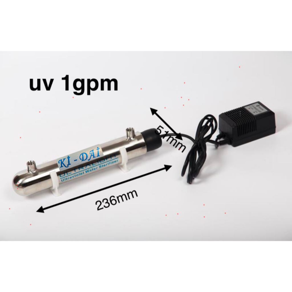 Jual Lampu UV Water sterilizer 1 gpm/ UV 1 gpm untuk ro 1/4 " kidai / kaca / leeve / lampu ...