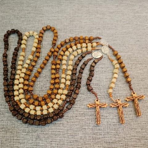 Jual Rosario Kayu Kubus 77 Kali Bapa Kami Kualitas 8mm Kali Bapa Kami 8mm Rosario Kayu 77 Kali ...