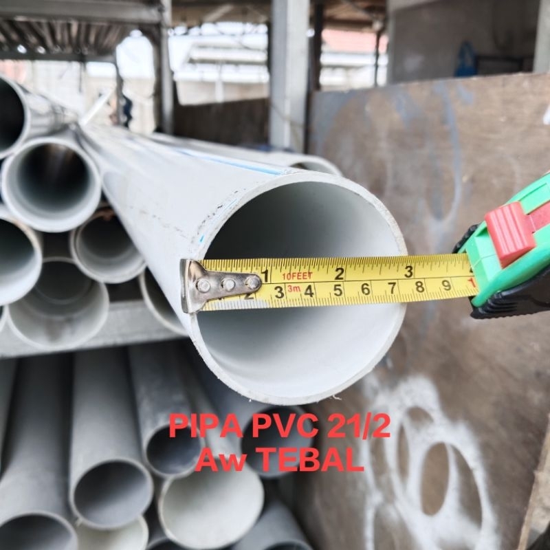 Jual Pipa pvc 2 1/2 inchi aw panjang 20 cm tebal 3 mm | Shopee Indonesia