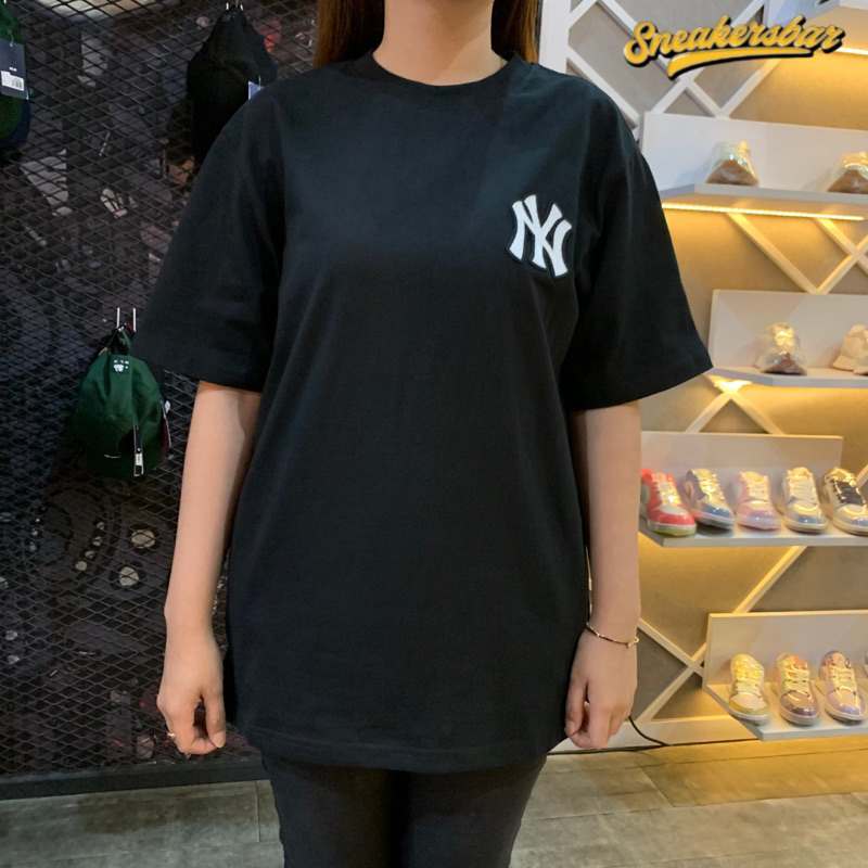 Jual Sbar Mlb Basic Monogram Big NY Monogram Tee | Shopee Indonesia