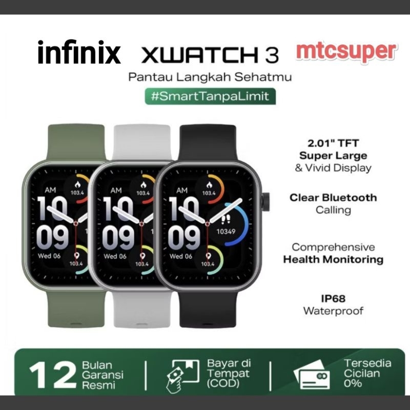 Jual INFINIX SMART WATCH 3 XW3 RESMI | Shopee Indonesia