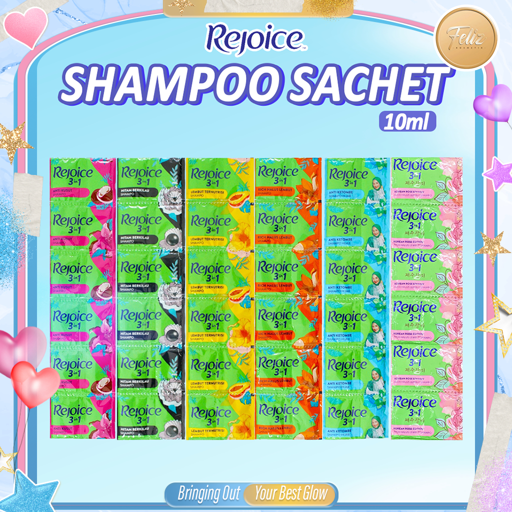Jual * FELIZ * REJOICE Shampoo Sachet 10ml ( 12 sachet) | Shopee Indonesia