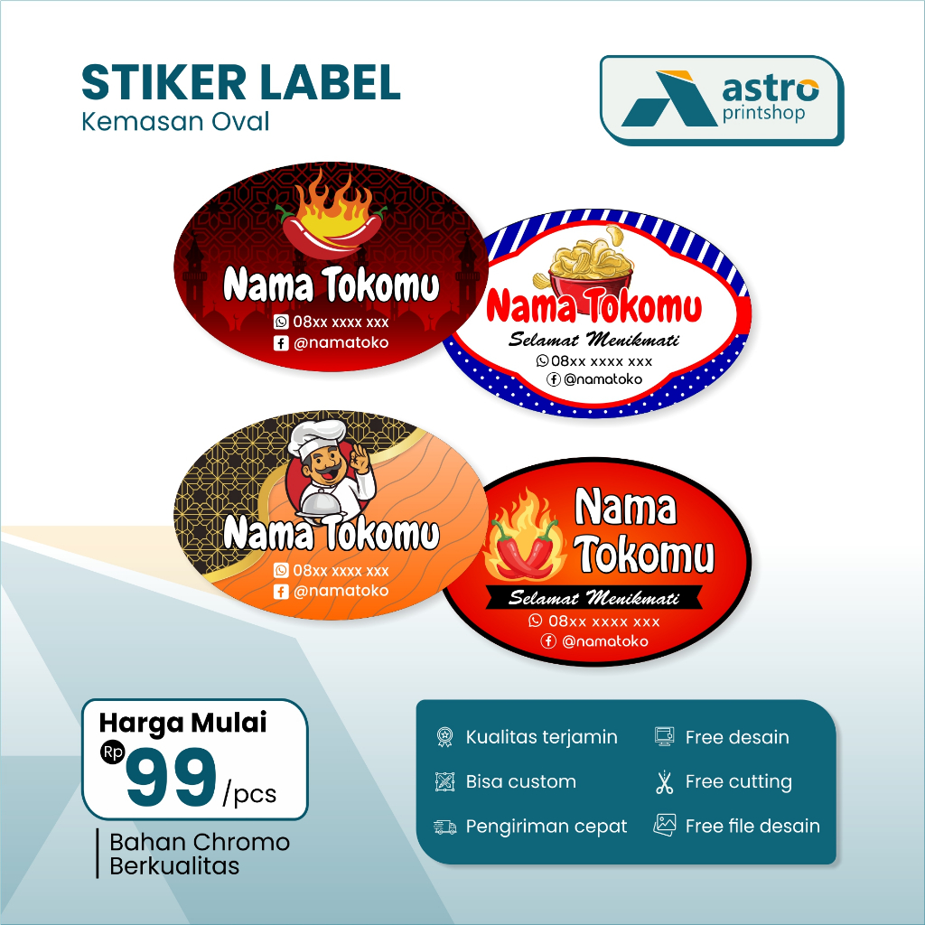 Jual STIKER LABEL | STIKER CUSTOM | STIKER OVAL | STICKER KEMASAN ...