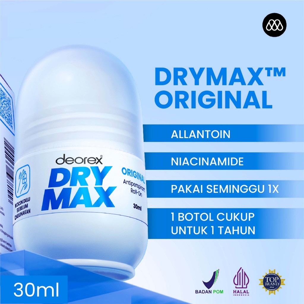 Jual Deorex Drymax All Varian Antiperspiran Roll-On 30ml | Shopee Indonesia