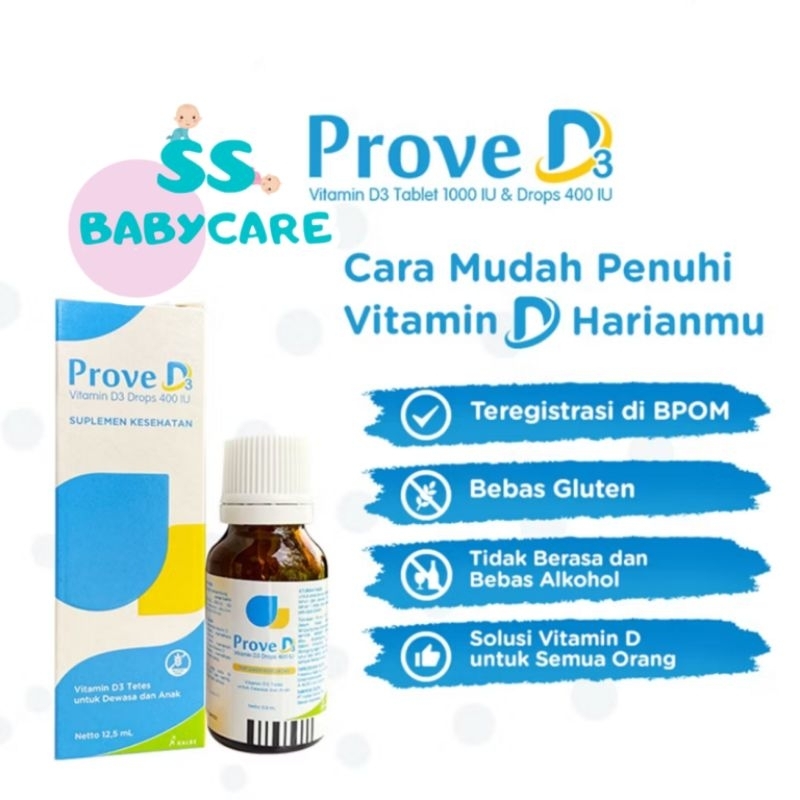 Jual Prove D3 Vitamin D3 400 IU 12,5ml - Vitamin D3 Drops Anak & Dewasa ...