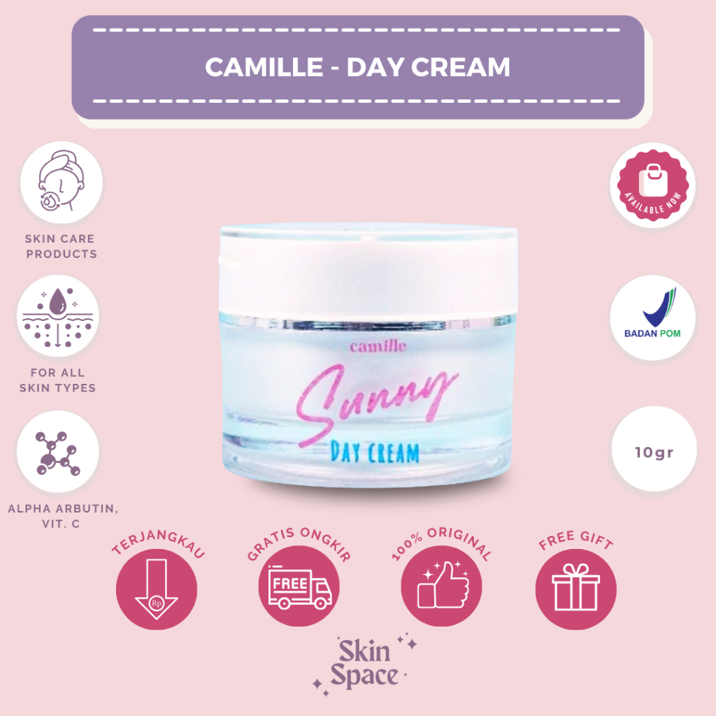 Jual [CLEARANCE SALE] CAMILLE Sunny Day Cream with Sunscreen White ...