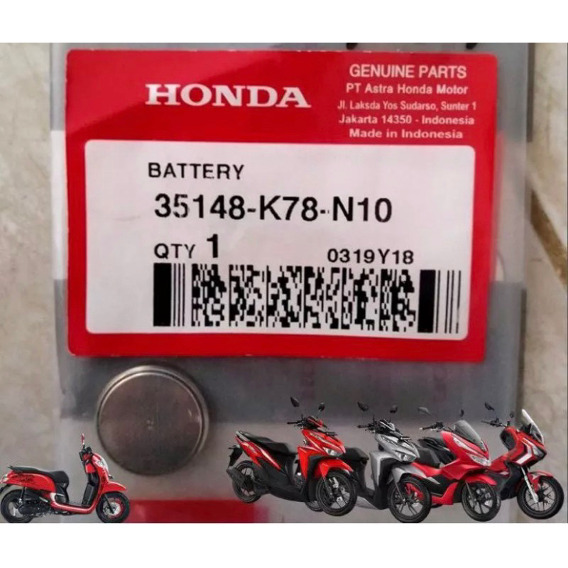 Jual Baterai Remote Motor Honda PCX ADV VARIO SCOOPY Original AHM ...