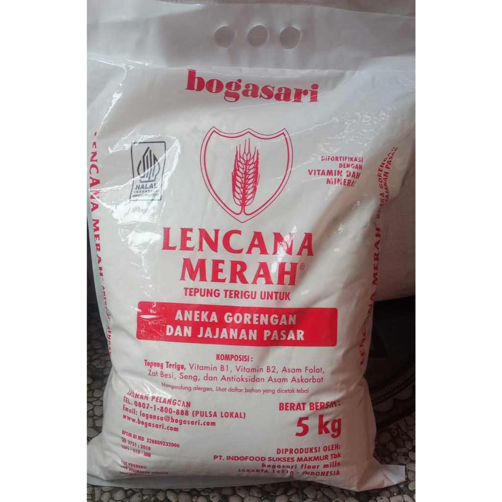 Jual Tepung Terigu Lencana Merah 5 kg | Shopee Indonesia