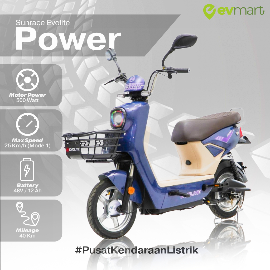 Jual SEPEDA LISTRIK SUNRACE EVOLITE POWER | Shopee Indonesia