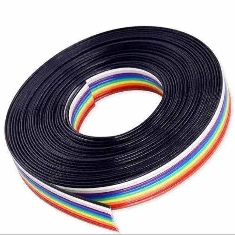 Jual Kabel Pelangi 10pin Flat Ribbon Cable Jumper 1 meter | Shopee ...