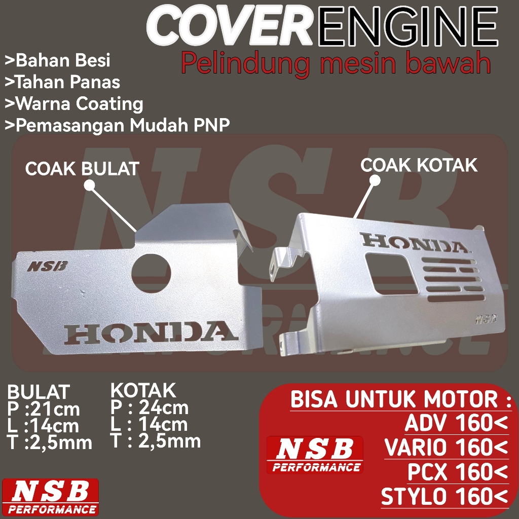 Jual TUTUP PELINDUNG BAWAH MESIN HONDA SERIES 160 COVER ENGINE VARIO 160 PCX160 ADV160 STYLO160 ...
