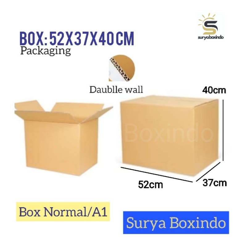 Jual Box 52X37X40 cm Double wall{HBR BESAR}/Kardis/tinggi40/AMDK/Box ...