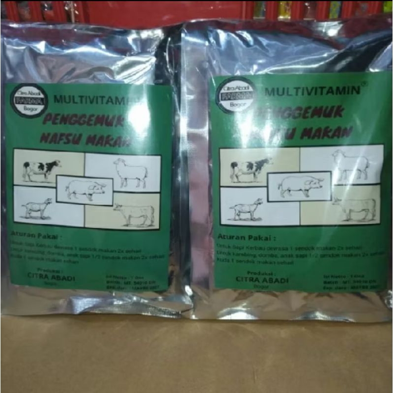 Jual Multivitamin penggemuk sapi kambing Original 100%menambah nafsu ...
