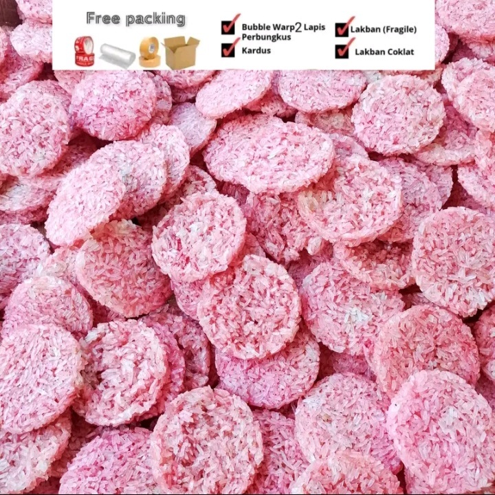 Jual RENGGINANG MENTAH 500GRAM RASA ORIGINAL BAWANG TERASI KETAN HITAM ...