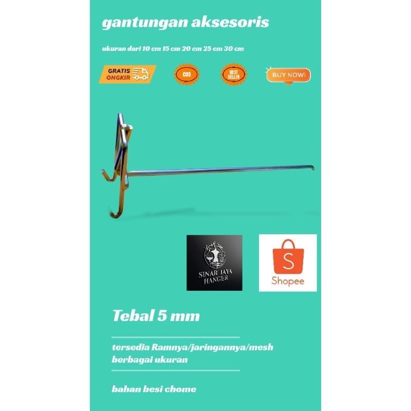 Jual Single Ram 30cm Bahan dari besi stainles steel/kaitan ram ...