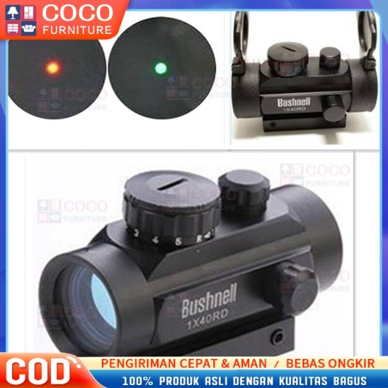 Jual Teleskop Bushnell1x40 Laser Red Dot Green dot hologram metal RD ...