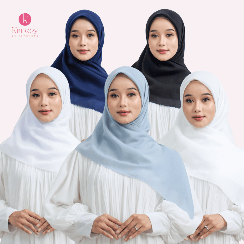 Jual Kimeey Hijab Jilbab Segi Empat Polos Voal Premium Lasercut Size ...