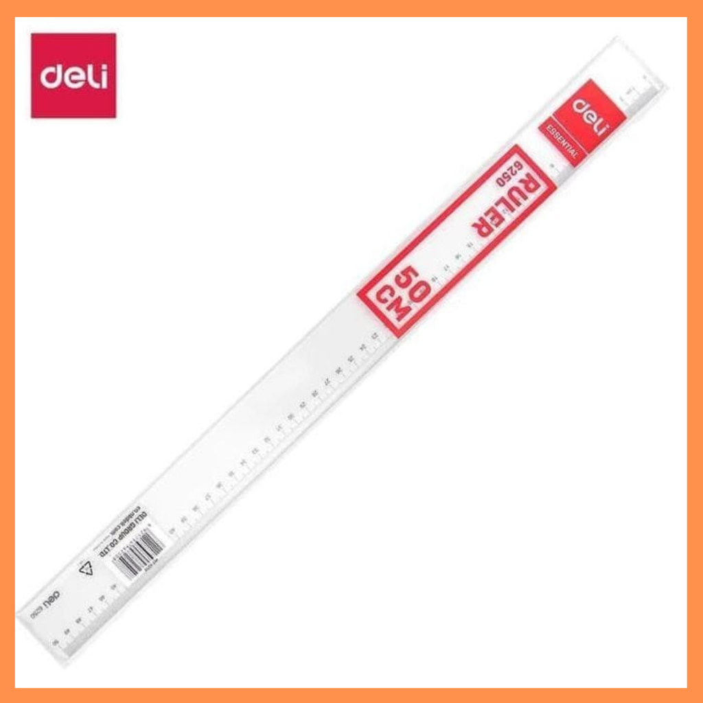 Jual DELI Penggaris plastik 50cm 6250 | Shopee Indonesia