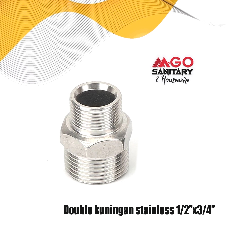 Jual NEPPLE SAMBUNGAN 1/2" & 3/4"/DOUBLE NEPPLE/DRAT SAMBUNGAN PIPA ...